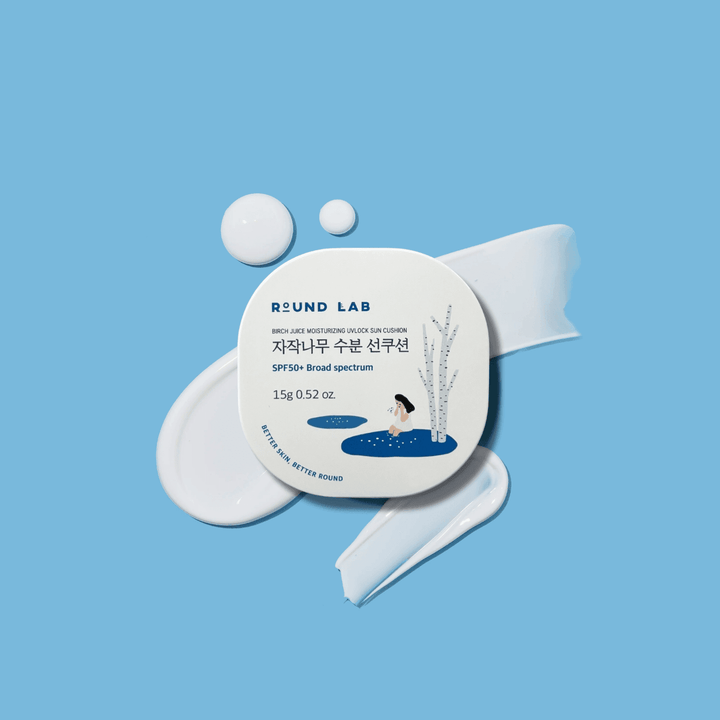 Birch Moisturizing Sun Cushion SPF 50+, PA++++ | Round Lab